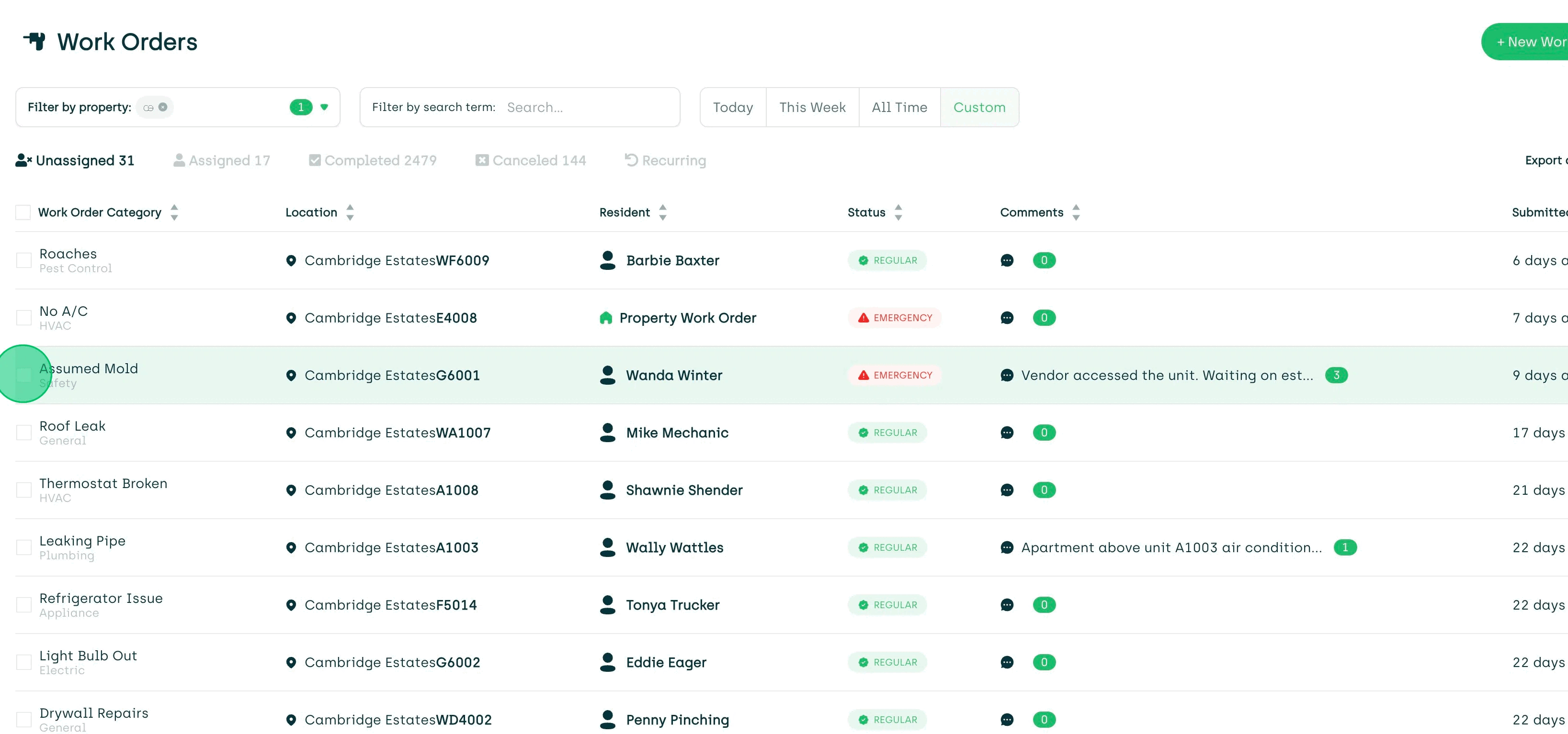 Assigning Work Orders